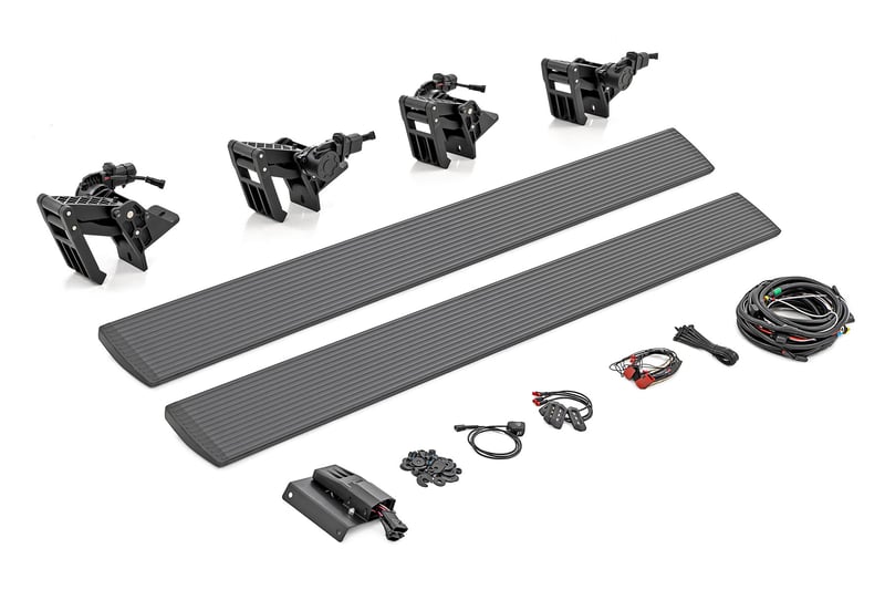 Power Running Boards Dual Electric Motor Chevy GMC 1500 2500HD 3500HD 19 25 Rough Country